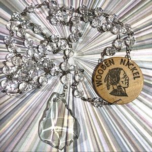 House Of Adornments | Jewelry | Deconstructed Rosary Necklace Clear ...